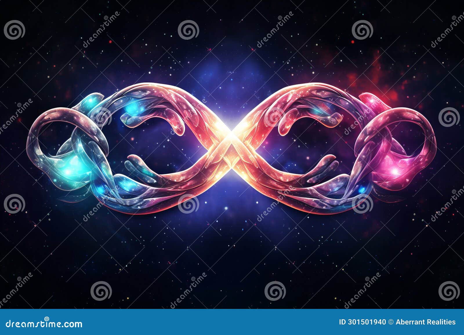 The Infinity Symbol is Made Up of Two Hands Stock Illustration ...