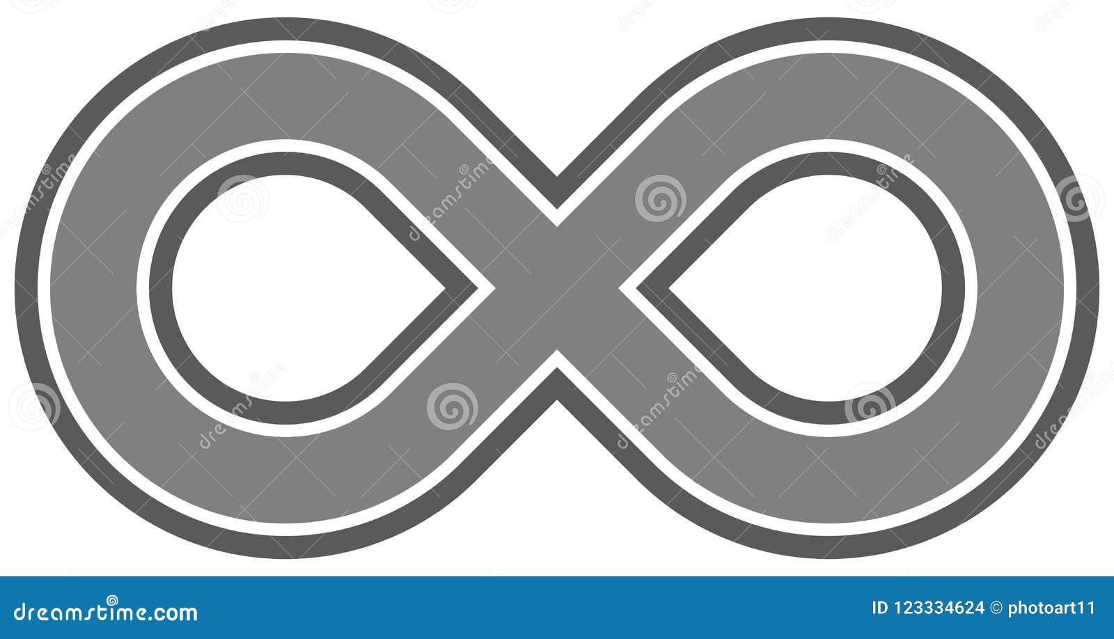 Infinity Symbol Medium Gray - Outlined - Isolated - Vector Stock Vector ...