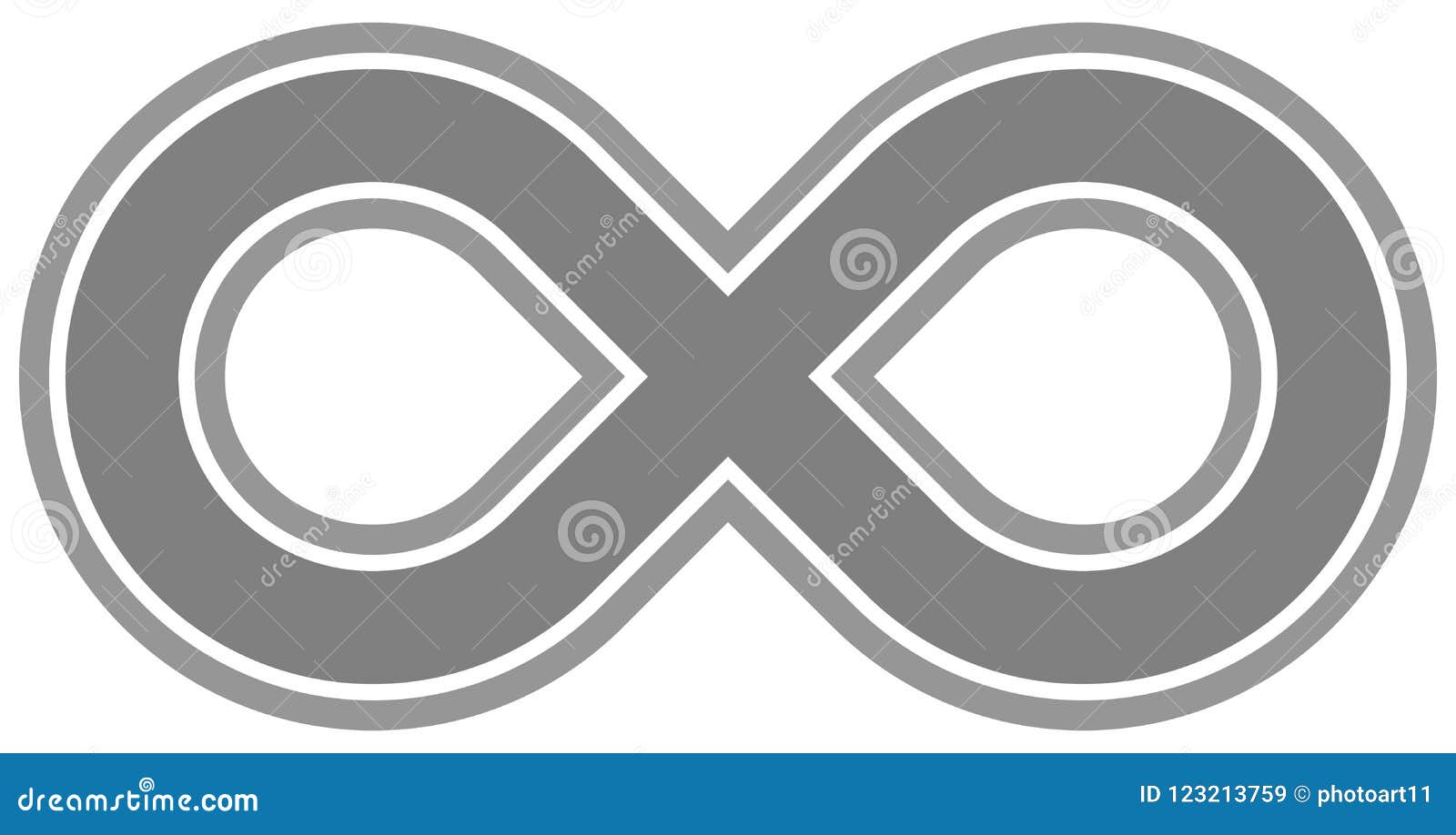 Infinity Symbol Medium Gray - Outlined - Isolated - Vector Stock Vector ...