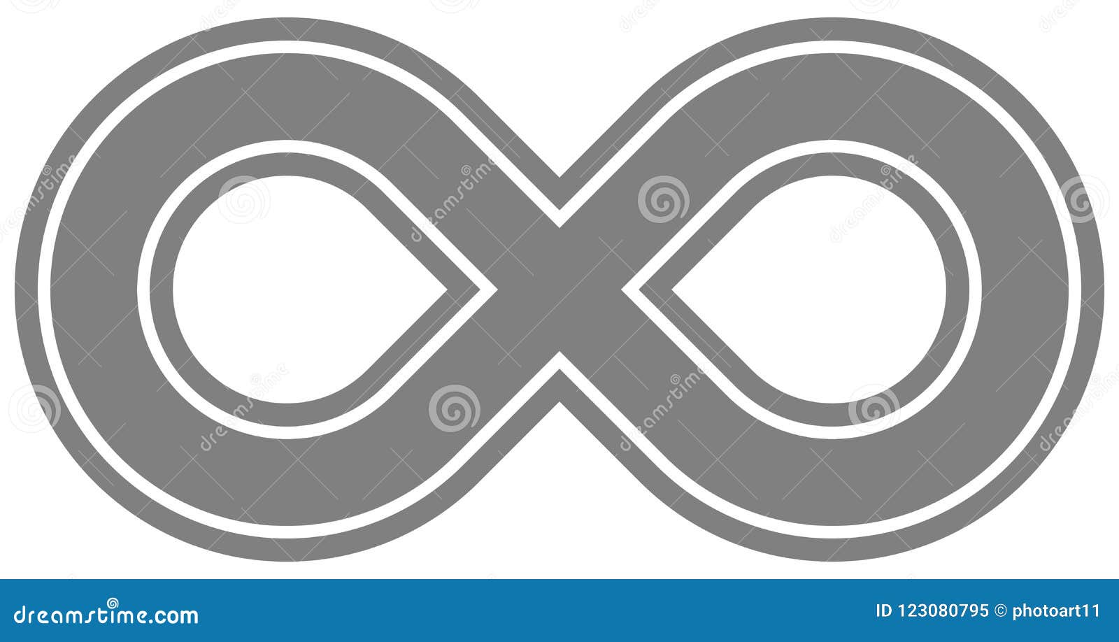 Infinity Symbol Medium Gray - Outlined - Isolated - Vector Stock Vector ...