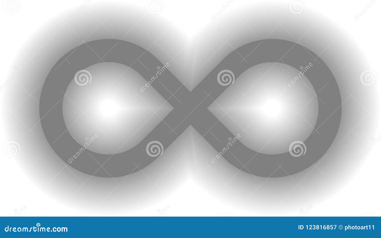 Infinity Symbol Medium Gray - Simple Glow with Transparency Eps Stock ...