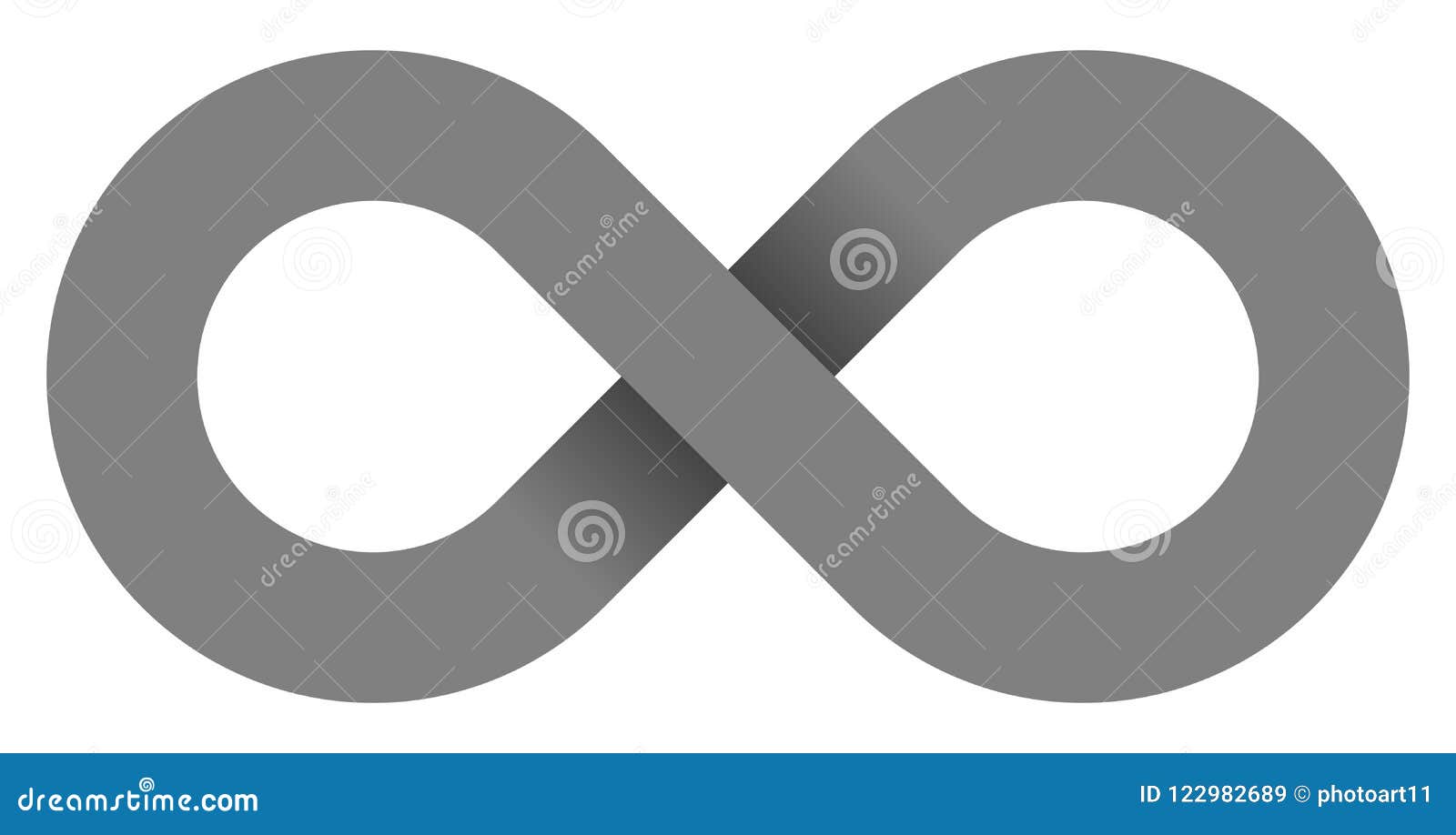 Infinity Symbol Medium Gray - Simple with Shadow - Isolated - Vector ...