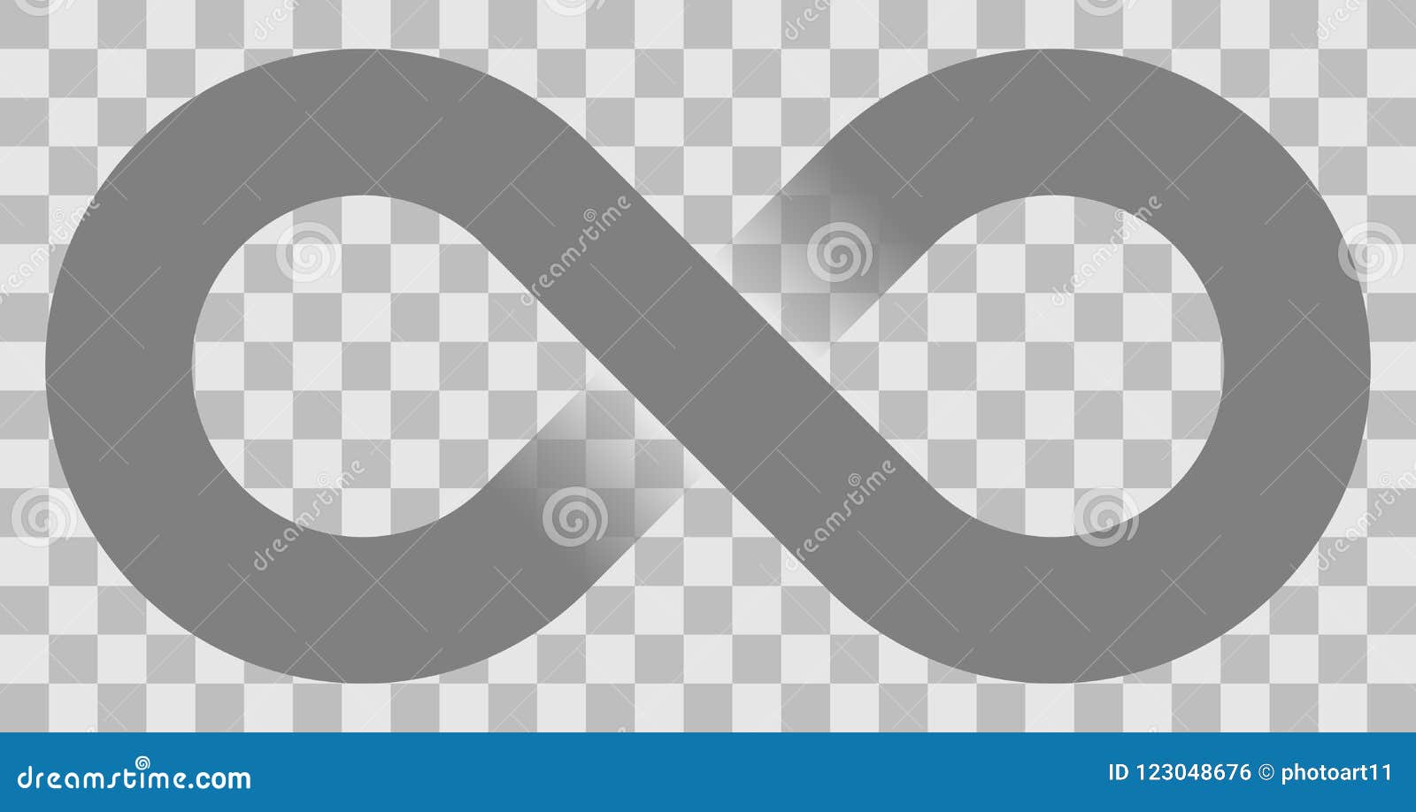 Infinity Symbol Medium Gray - Simple with Transparency Eps 10 - Stock ...