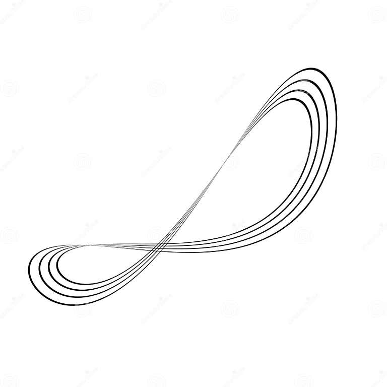 Infinity Symbol of Multiple Thin Black Lines. Concept of Infinite ...