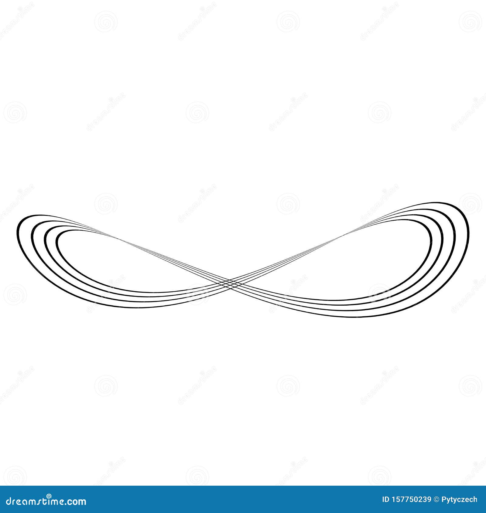 Infinity Symbol of Multiple Thin Black Lines. Concept of Infinite ...