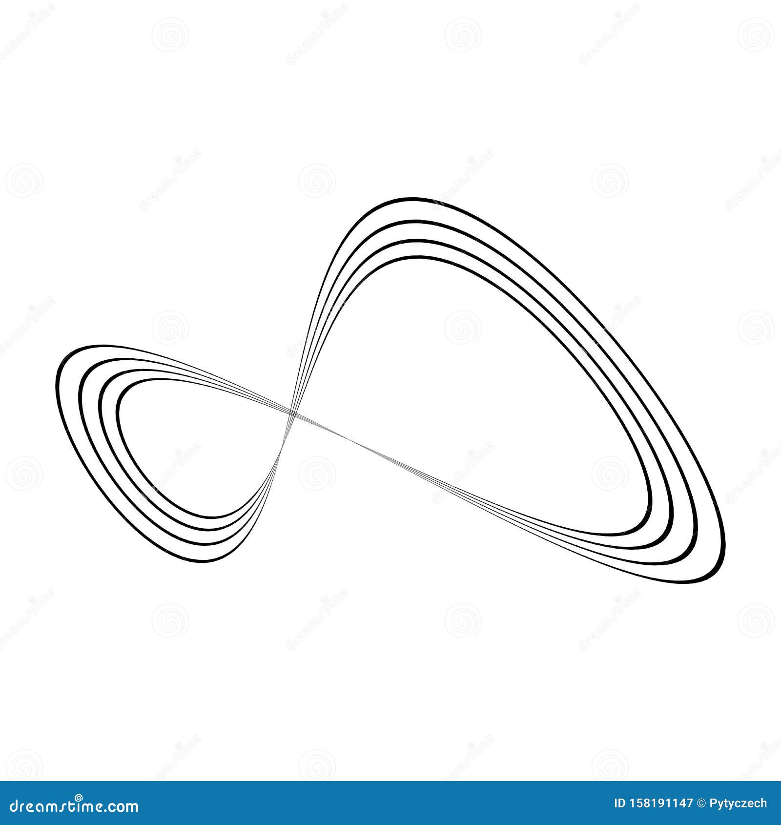 Infinity Symbol of Multiple Thin Black Lines. Concept of Infinite ...