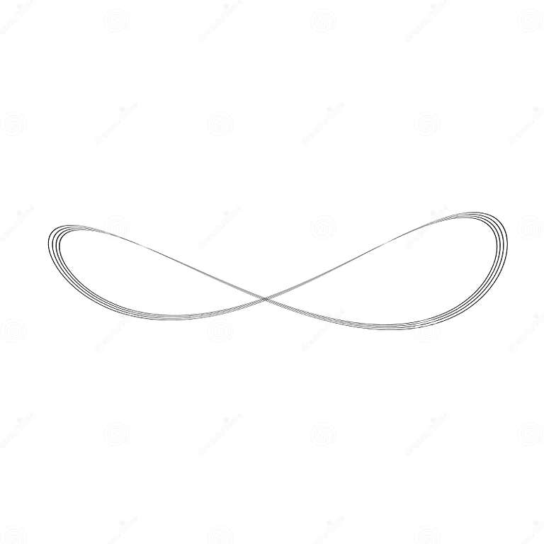 Infinity Symbol of Multiple Thin Black Lines. Concept of Infinite ...
