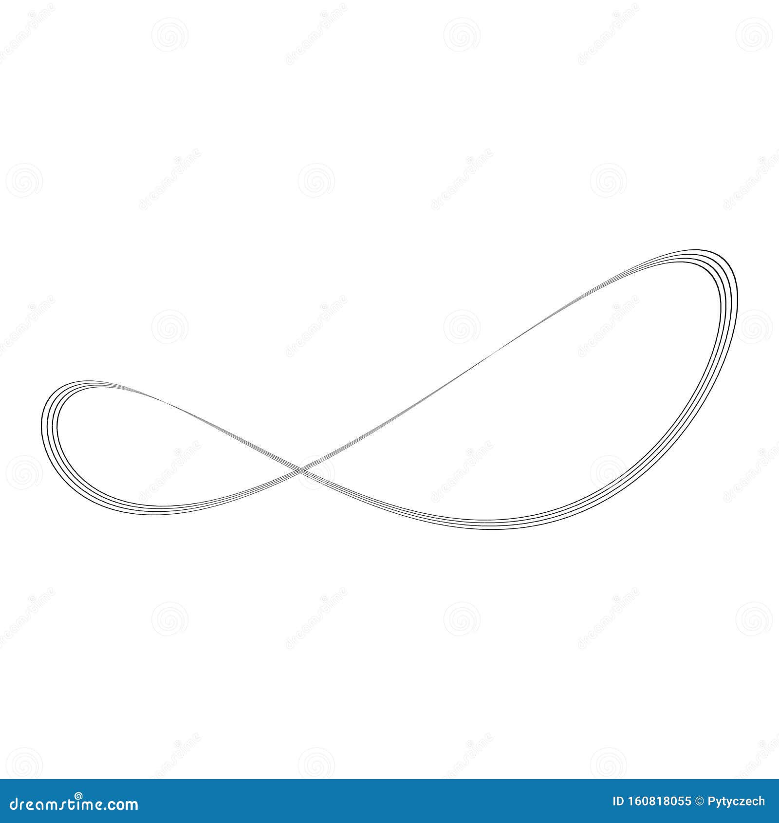 Infinity Symbol of Multiple Thin Black Lines. Concept of Infinite ...