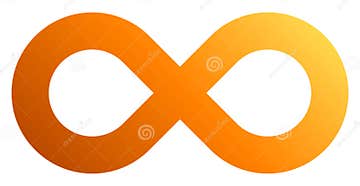 Infinity Symbol Orange - Gradient Standard - Isolated - Vector Stock ...