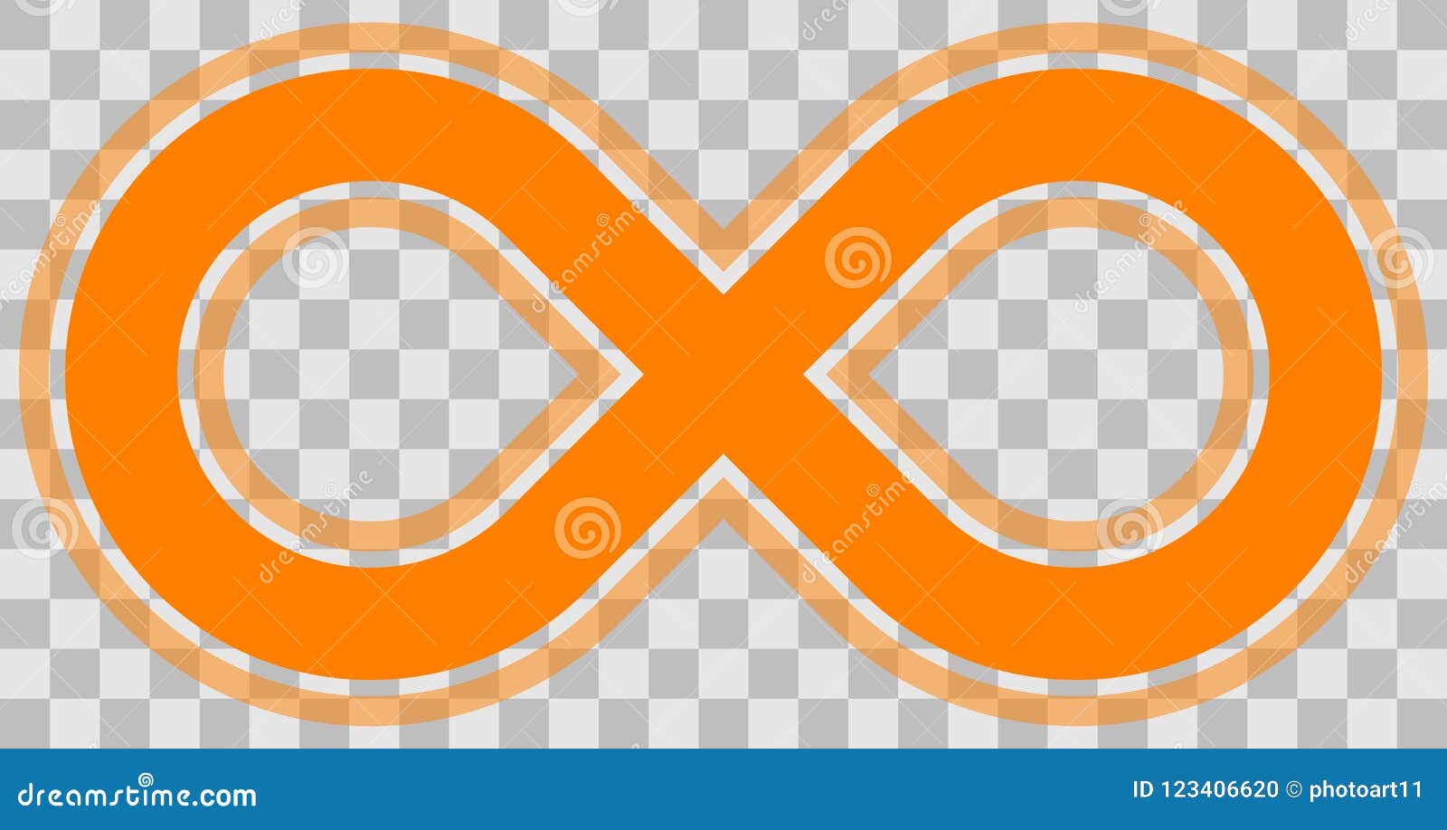 Infinity Symbol Orange - Outlined with Transparency Eps 10 - Iso Stock ...