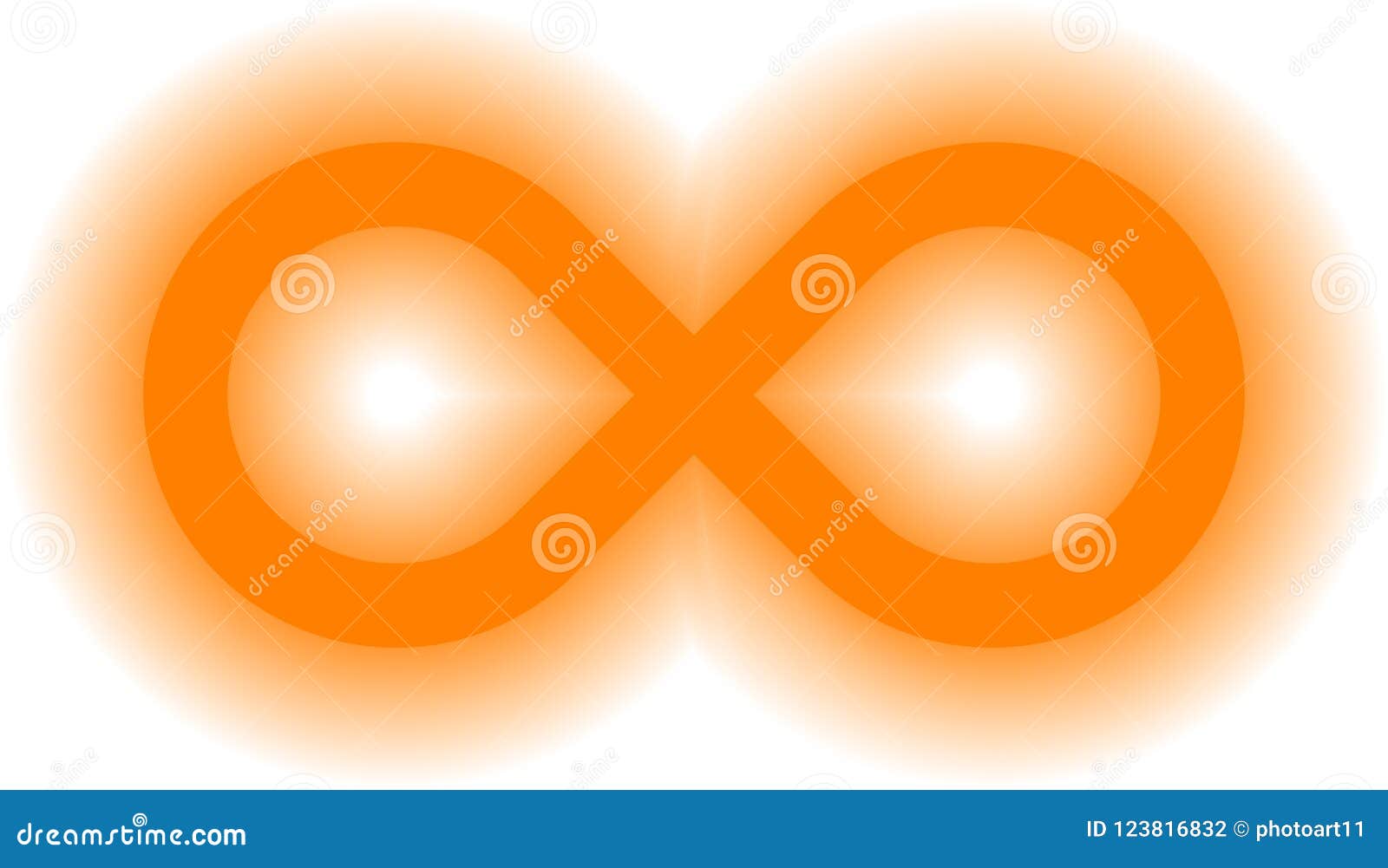 Infinity Symbol Orange - Simple Glow with Transparency Eps 10 - Stock ...