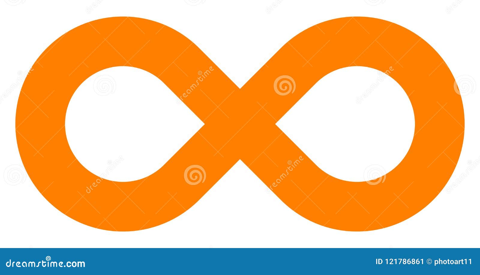 Infinity Symbol Orange - Simple Standard - Isolated - Vector Stock ...
