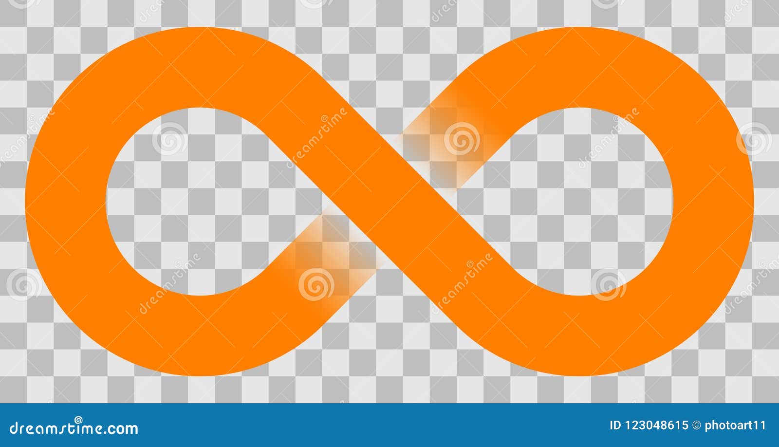 Infinity Symbol Orange - Simple with Transparency Eps 10 - Isolated ...