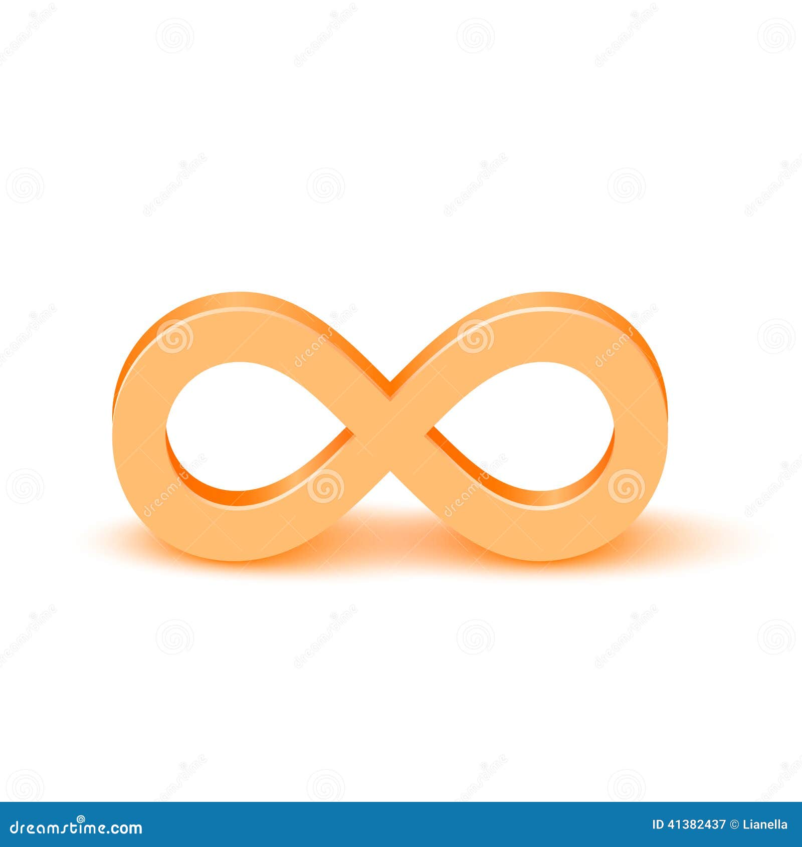 Infinity Symbol stock vector. Illustration of orange - 41382437