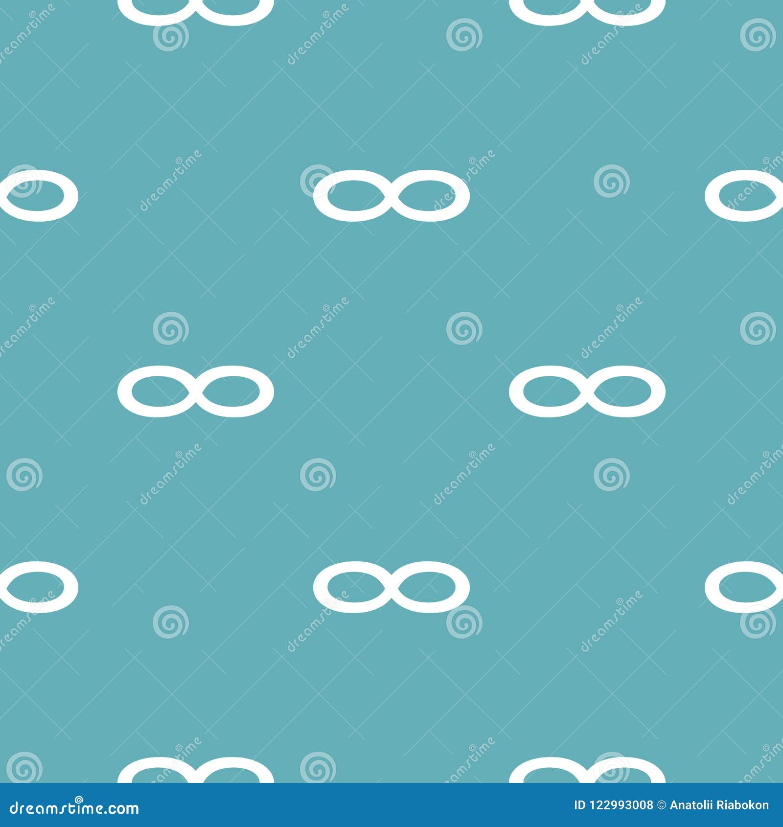 Infinity Symbol Pattern Seamless Blue Stock Illustration - Illustration ...