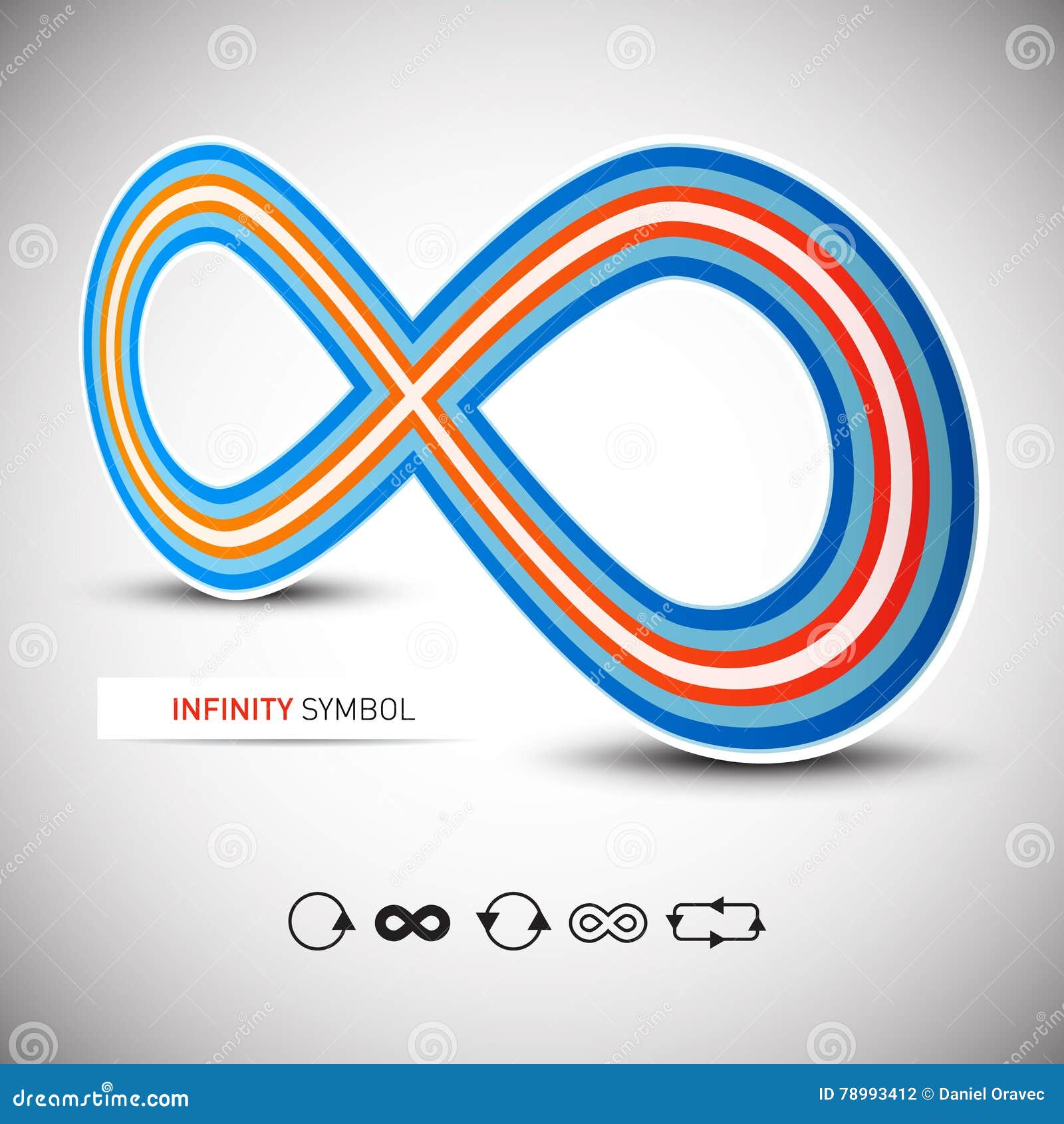 Infinity Symbol Perspective 3D Illustration Stock Vector - Illustration ...