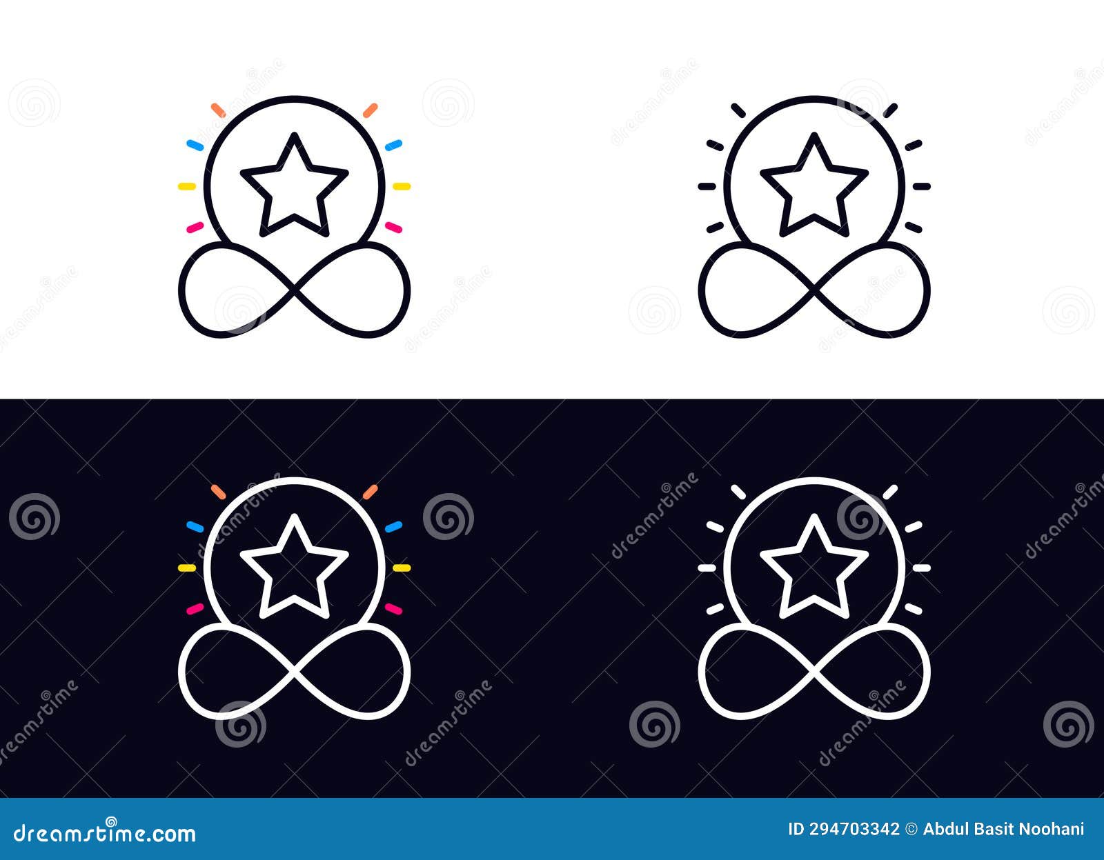 An Infinity Symbol with a Radiant Star. the Infinity Symbol ...