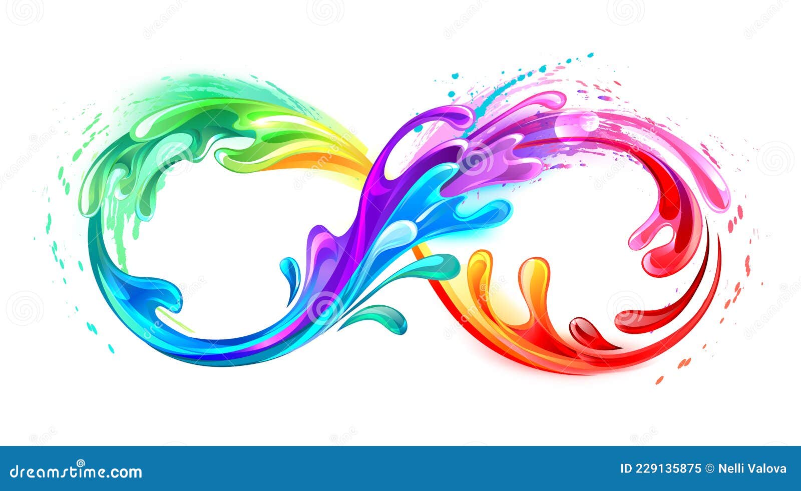 Infinity Symbol with Rainbow Paint Stock Vector - Illustration of ...