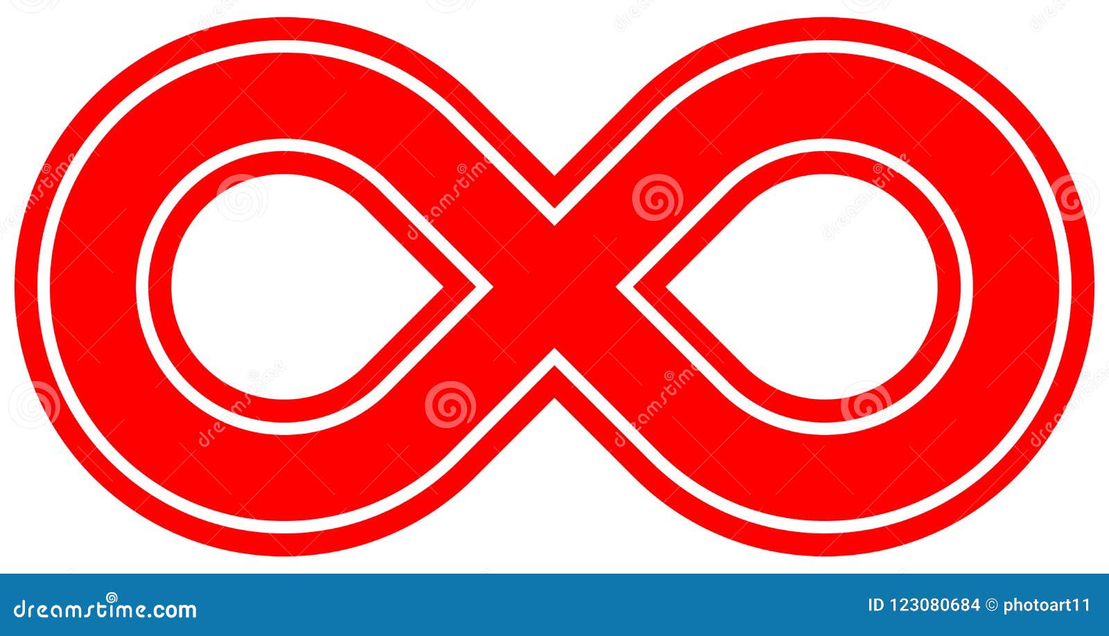 Infinity Symbol Red - Outlined - Isolated - Vector Stock Vector ...