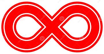 Infinity Symbol Red - Outlined - Isolated - Vector Stock Vector ...