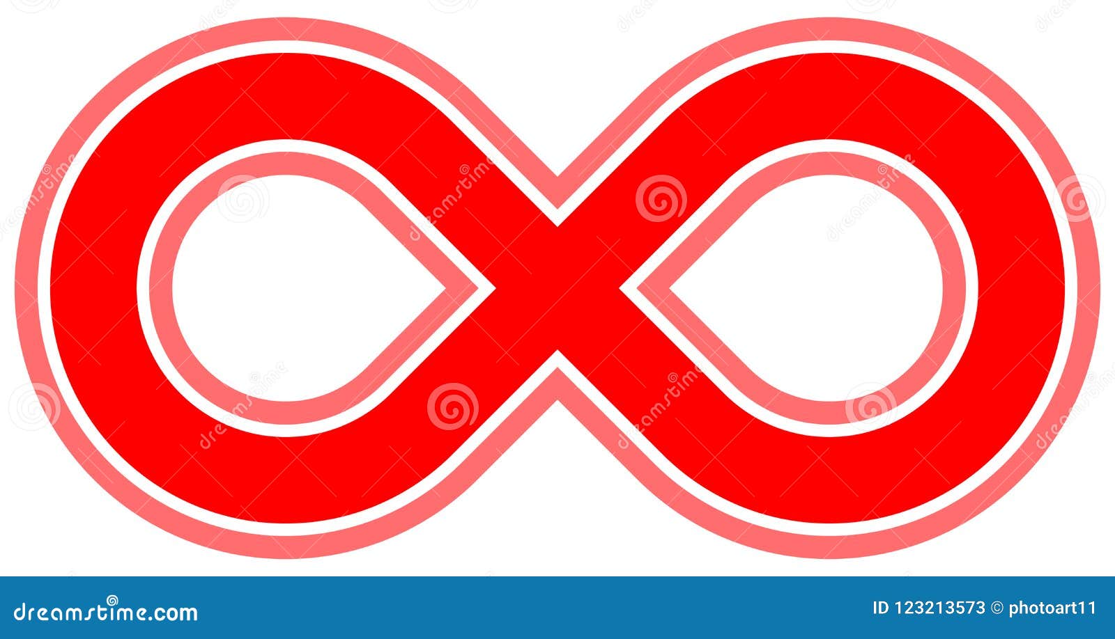 Infinity Symbol Red - Outlined - Isolated - Vector Stock Vector ...