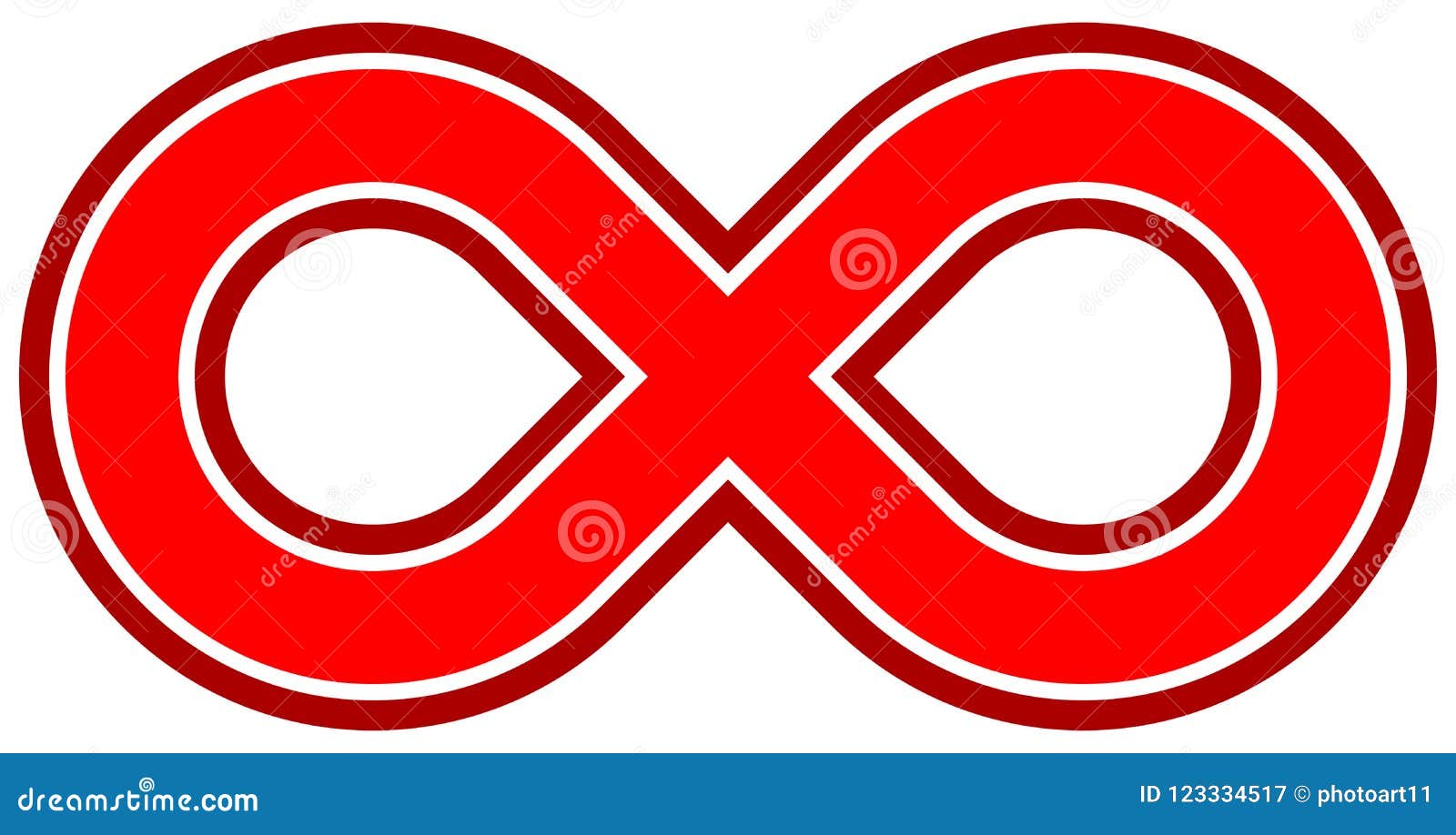 Infinity Symbol Red - Outlined - Isolated - Vector Stock Vector ...