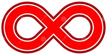 Infinity Symbol Red - Outlined - Isolated - Vector Stock Vector ...