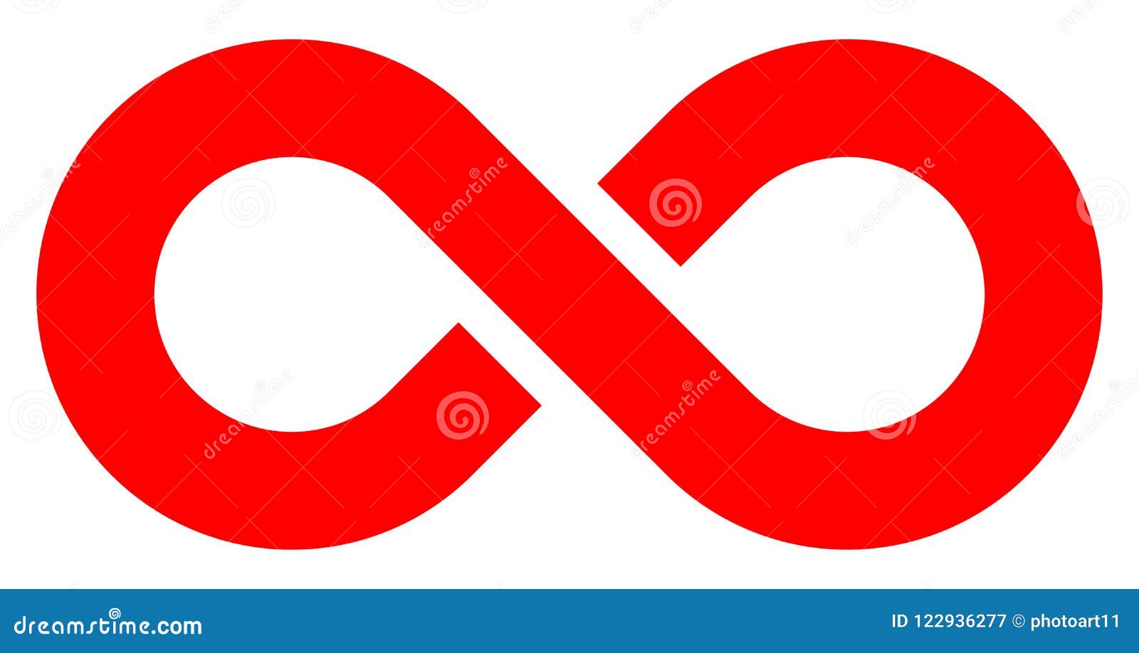 Infinity Symbol Red - Simple with Discontinuation - Isolated - V Stock ...
