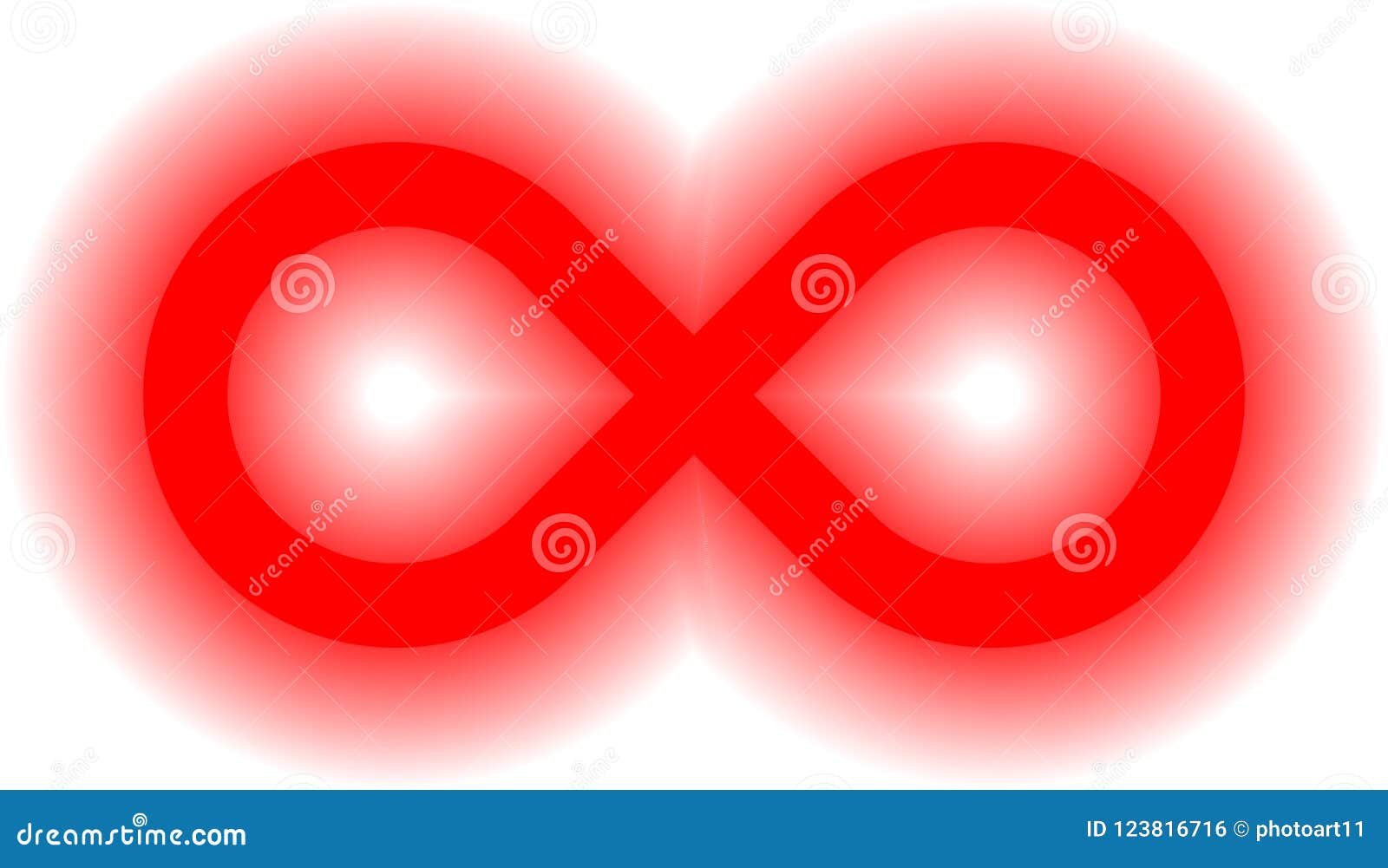 Infinity Symbol Red - Simple Glow with Transparency Eps 10 - Iso Stock ...