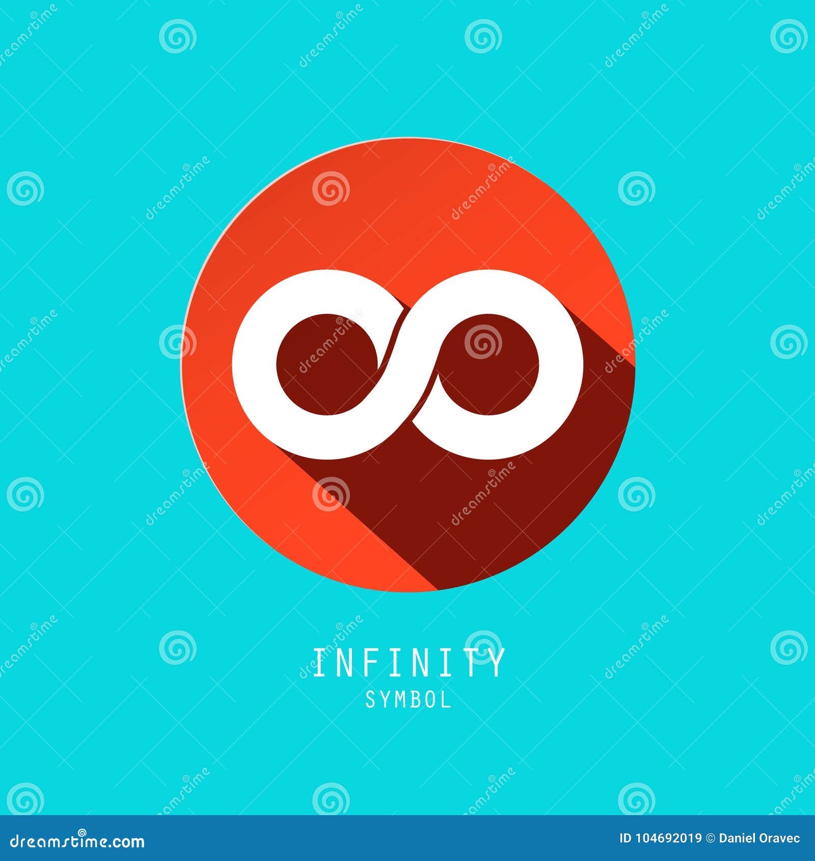 Infinity Symbol. Retro Vector Flat Design Icon Stock Vector ...