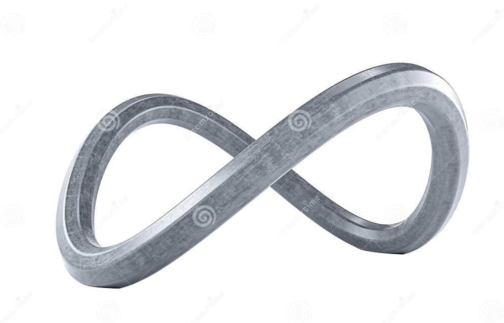 Infinity Symbol Rotating Brushed Metal Loop Stock Illustration ...