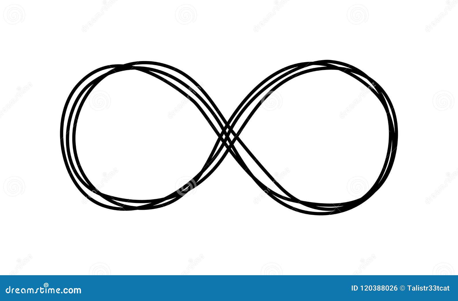 Infinity symbol scribble stock vector. Illustration of limitless ...
