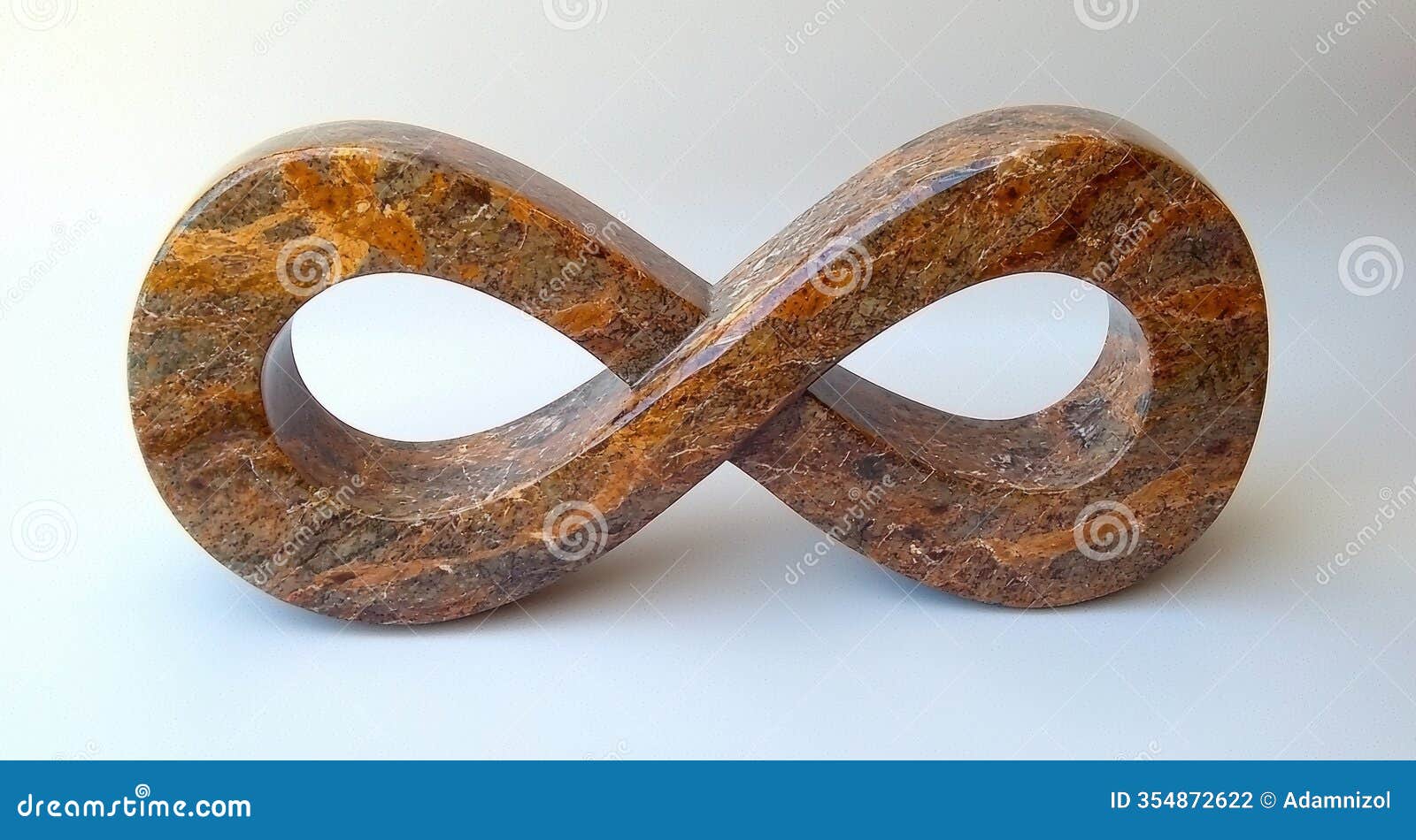 Infinity Symbol Sculpture in Polished Stone Stock Illustration ...