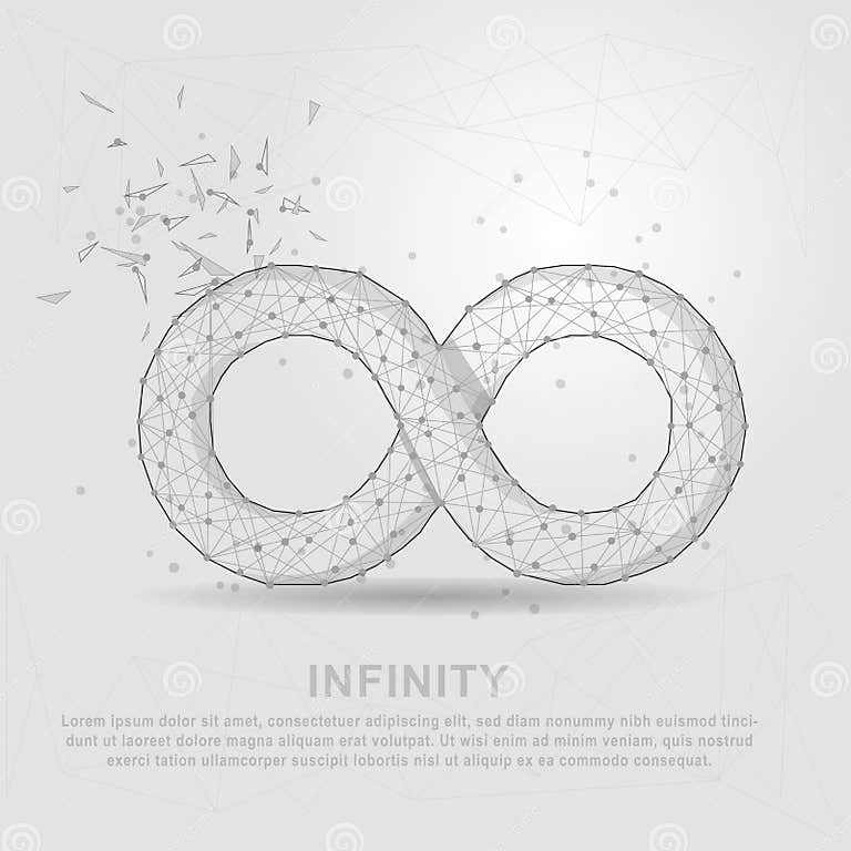 Infinity Symbol Shape Point, Line and Composition Digitally Drawn in ...