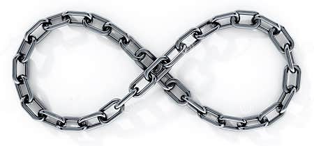 Infinity Symbol Shaped Chain Stock Illustration - Illustration of ...