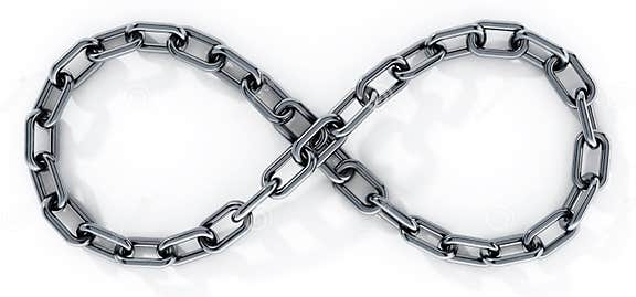 Infinity Symbol Shaped Chain Stock Illustration - Illustration of ...