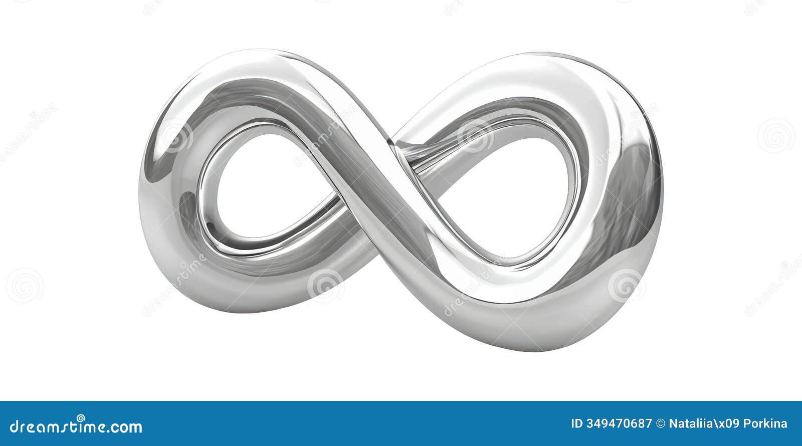 Infinity Symbol with Shiny Metallic Finish Isolated on Transparent ...