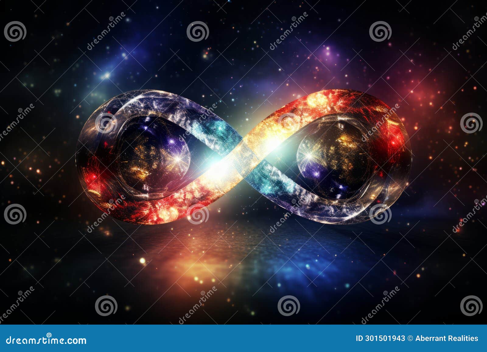 The Infinity Symbol is Shown in a Dark Background Stock Illustration ...