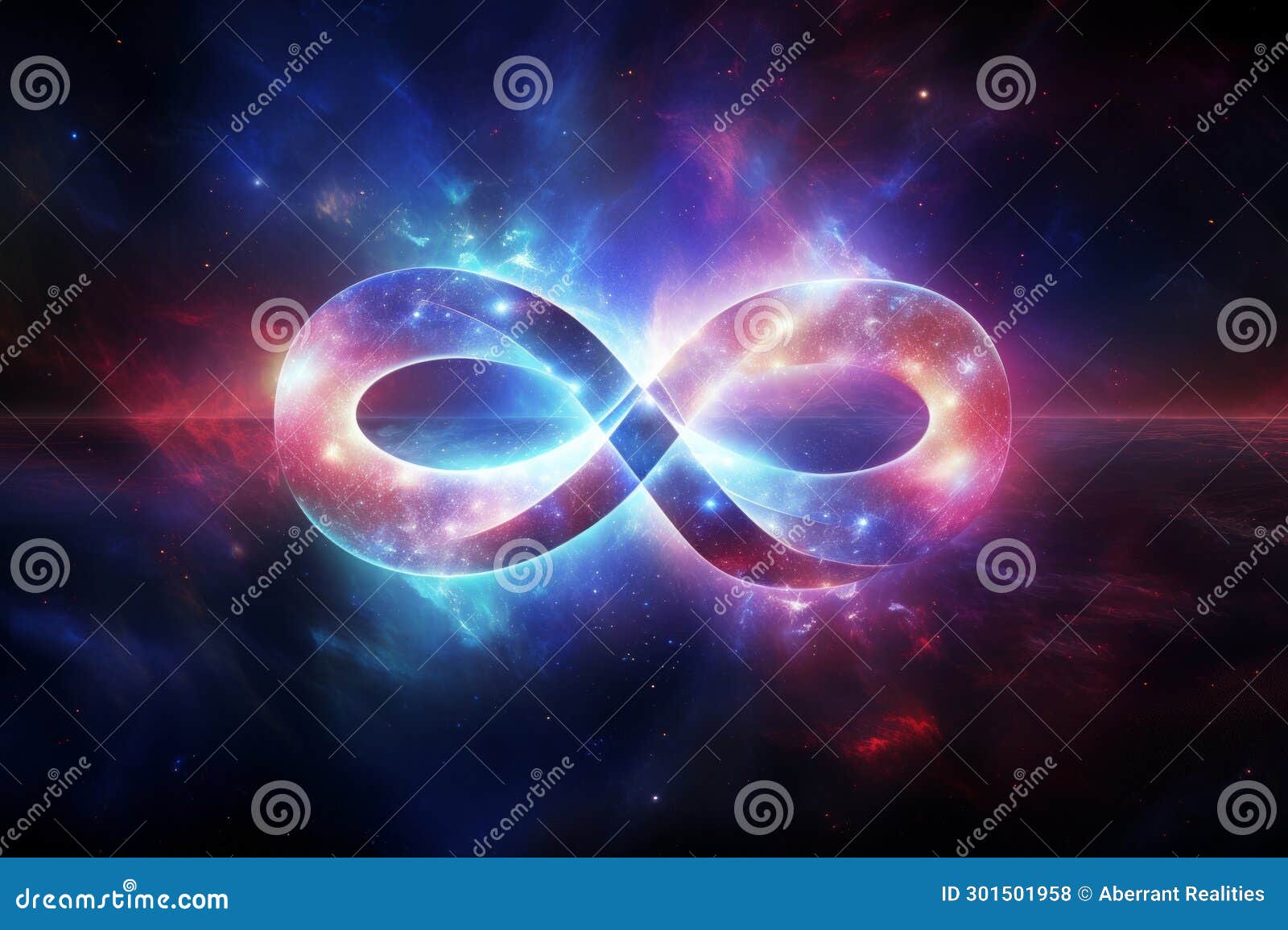 The Infinity Symbol is Shown on a Dark Background Stock Illustration ...