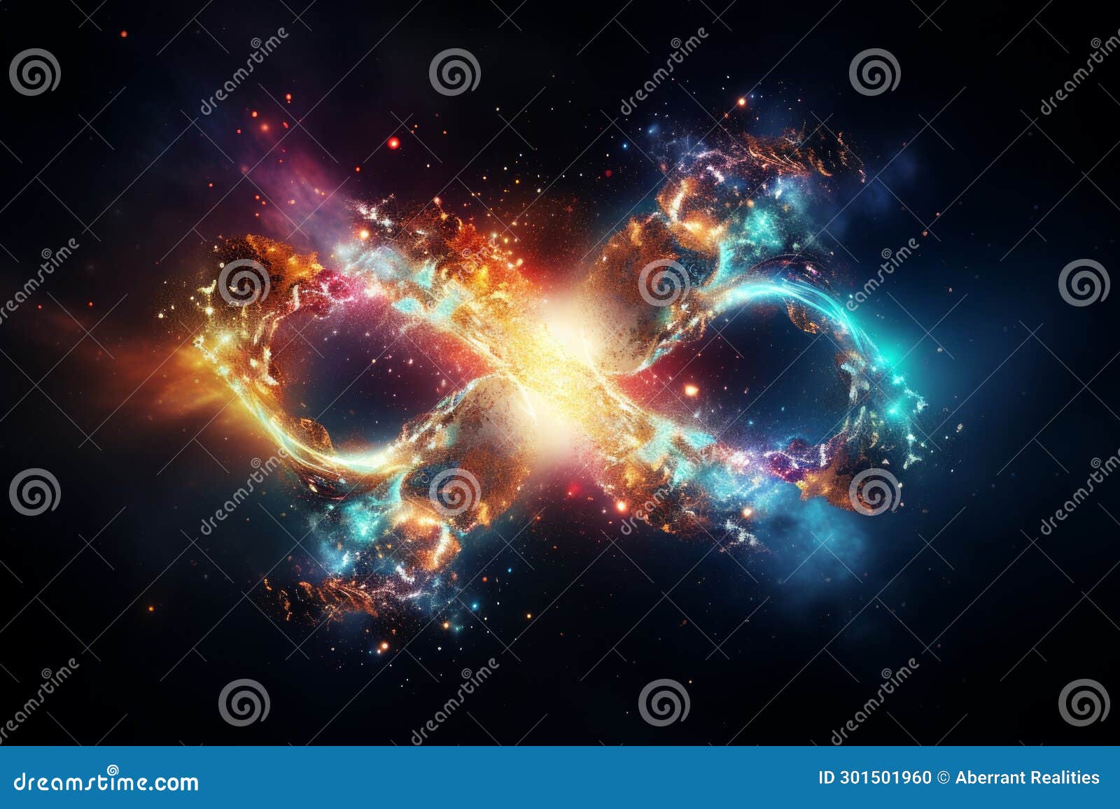 The Infinity Symbol is Shown on a Dark Background Stock Illustration ...