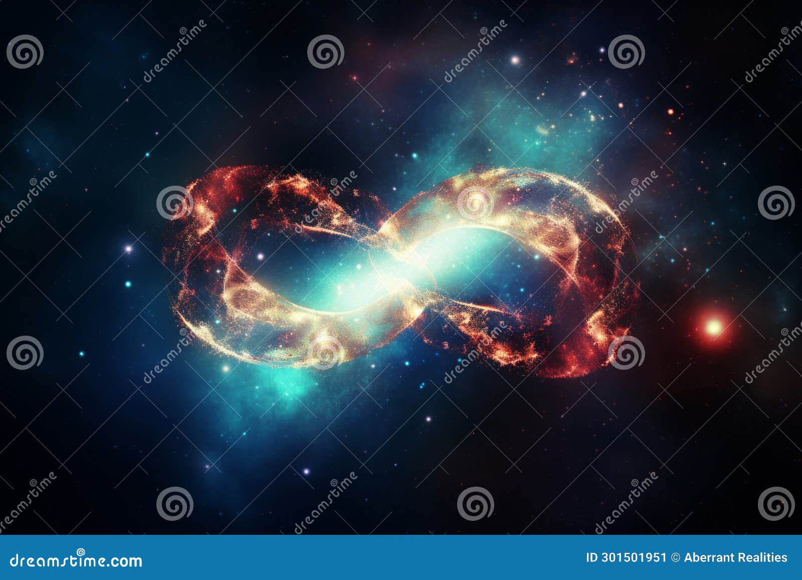The Infinity Symbol is Shown in Space Stock Illustration - Illustration ...