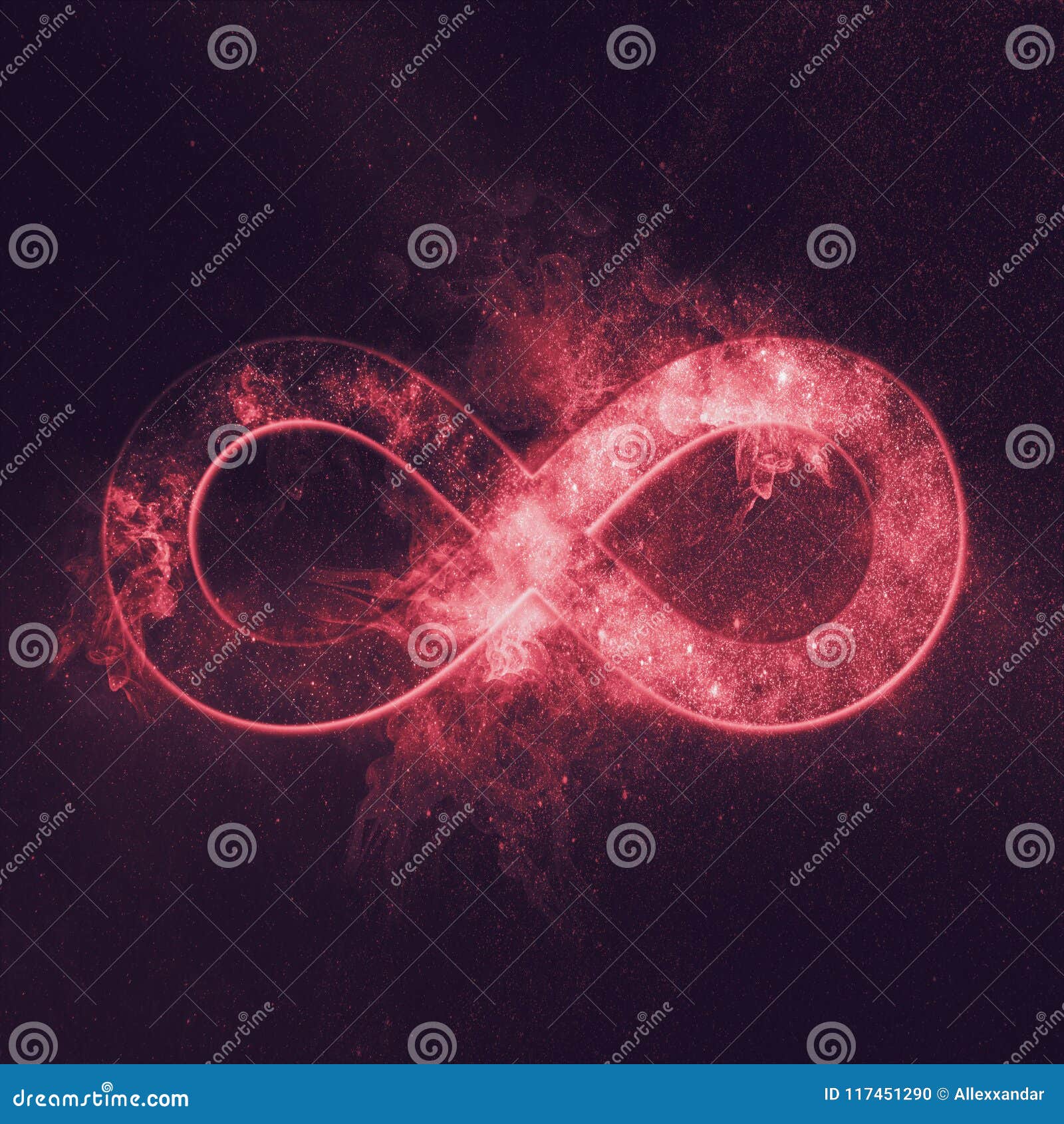 Infinity Symbol or Sign. Abstract Night Sky Background Stock ...