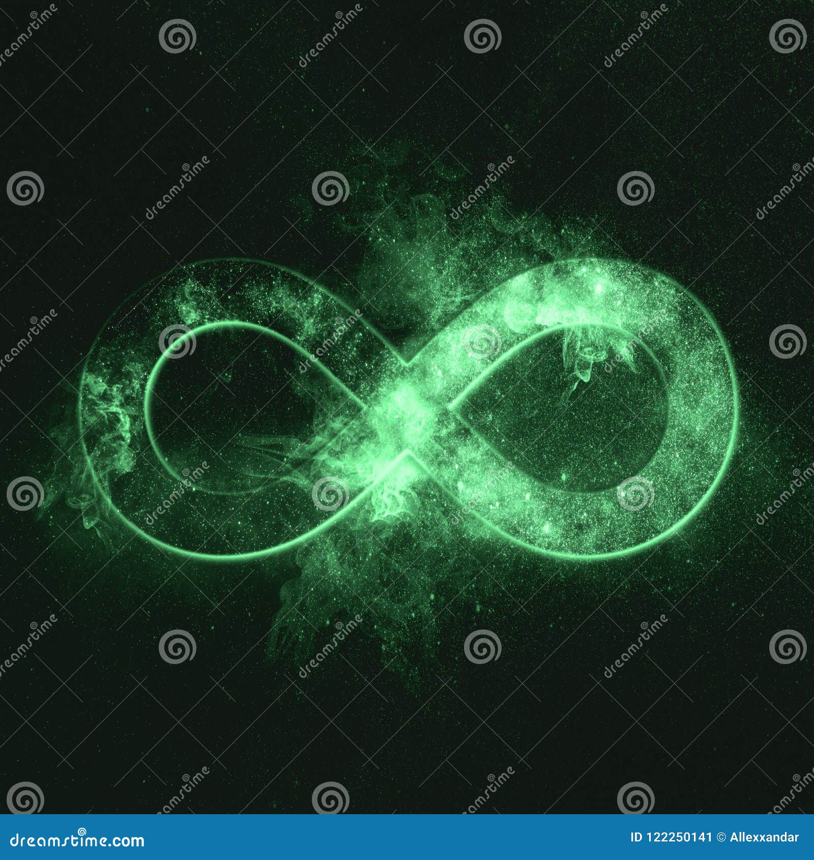 Infinity Symbol or Sign. Green Symbol Stock Illustration - Illustration ...