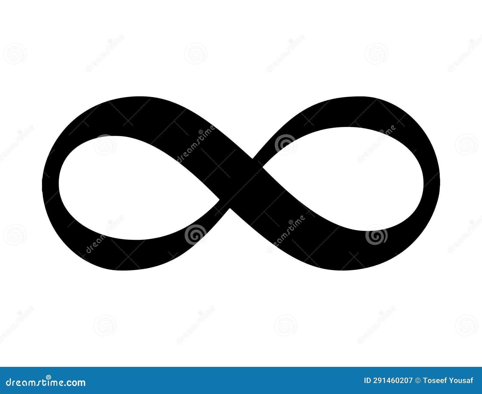 Infinity Symbol Silhouette on White Background Stock Vector ...