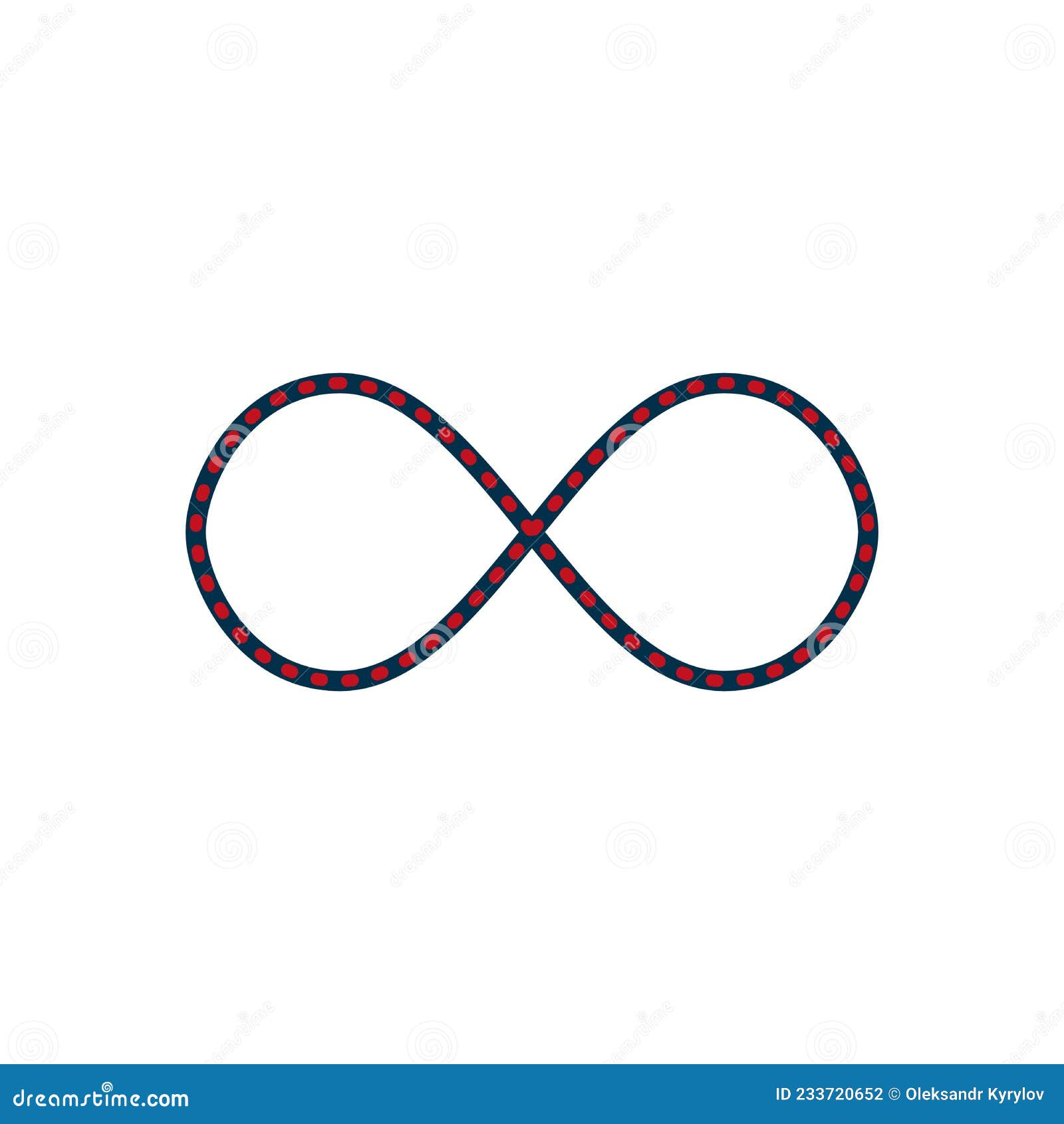 Infinity Symbol, Simple Icon Dashed Line. Dotted Icon. Stock Vector ...