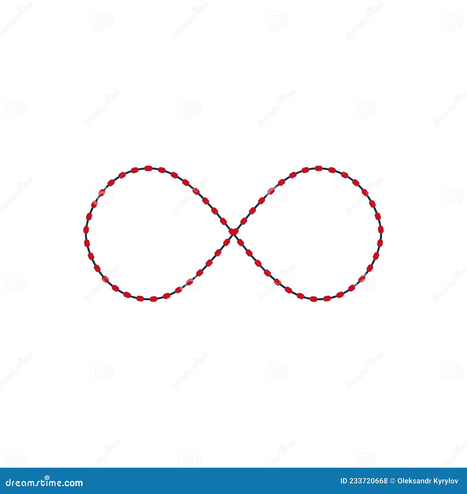 Infinity Symbol, Simple Icon Dashed Line. Dotted Icon. Stock Vector ...