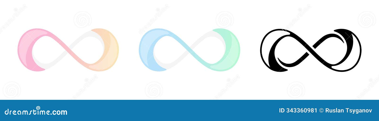 Infinity Symbol with Smooth Flow Vector Design Stock Illustration ...