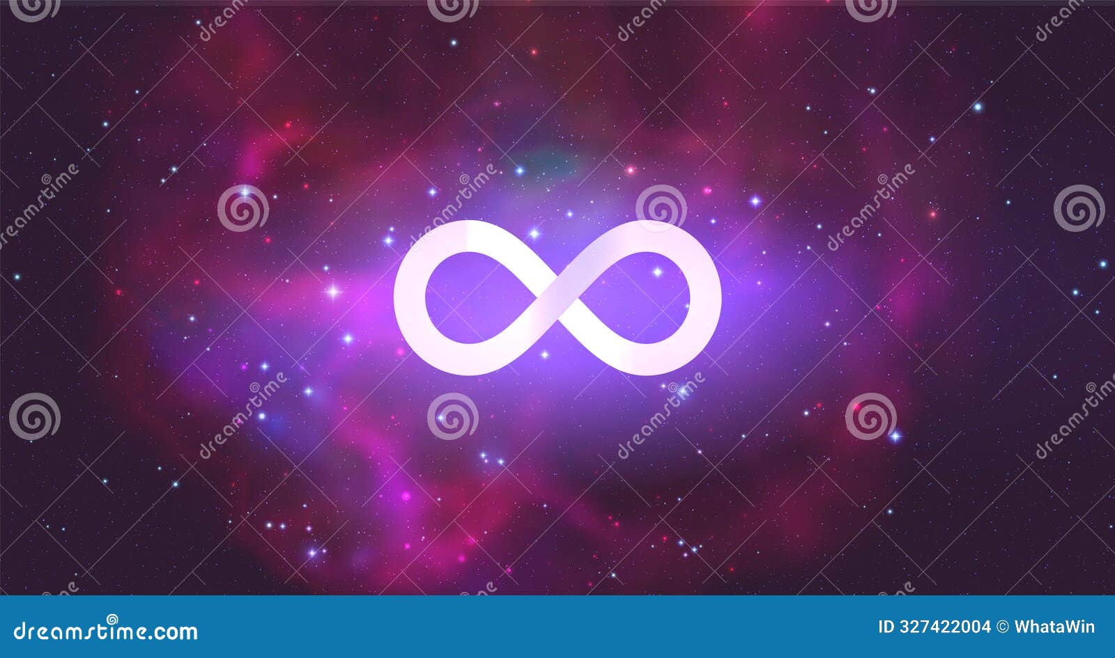 Infinity Symbol on Space Background. Mystical Vector Illustration Stock ...