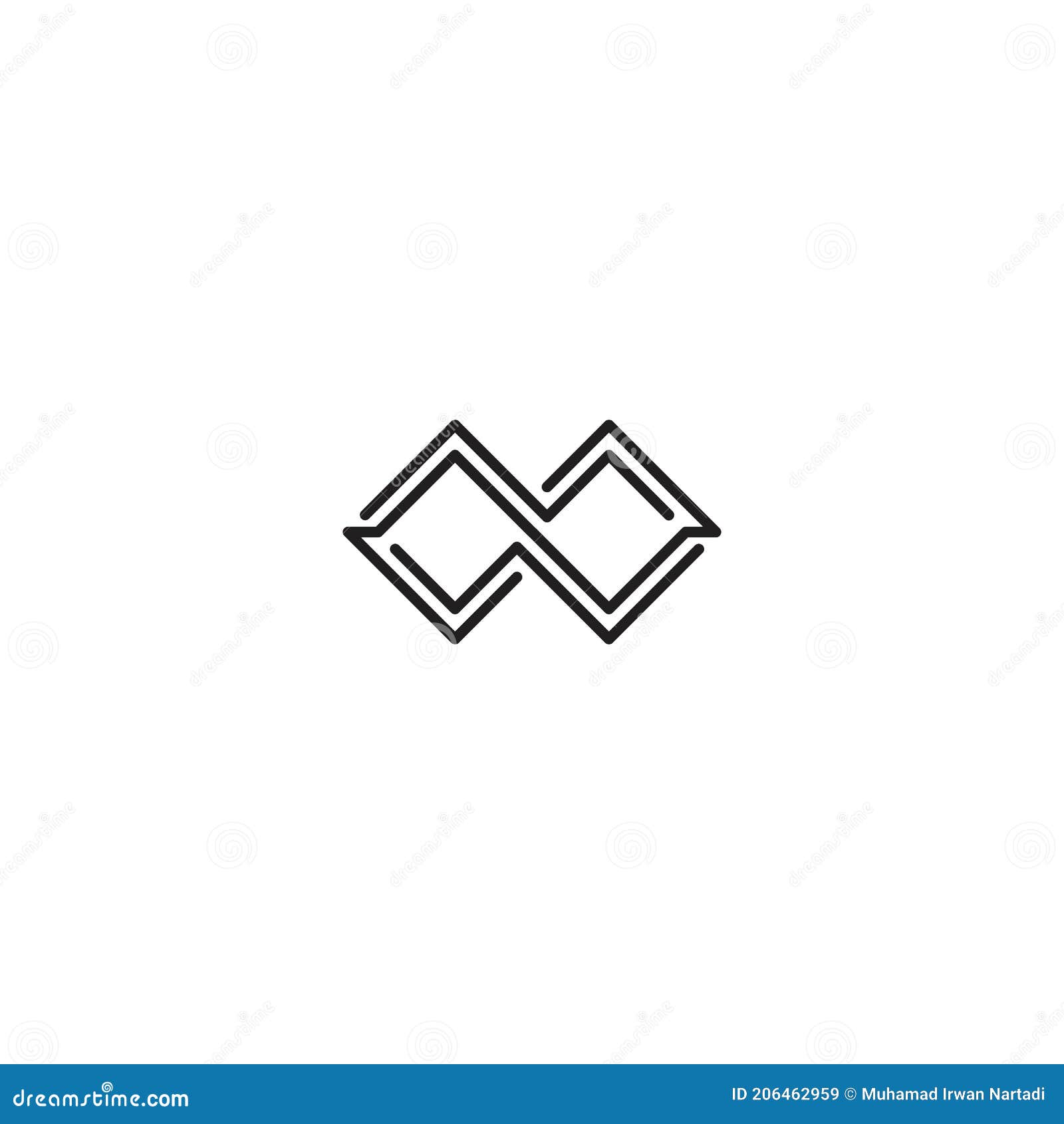 Infinity Symbol Square Line Logo Icon Vector Stock Vector ...