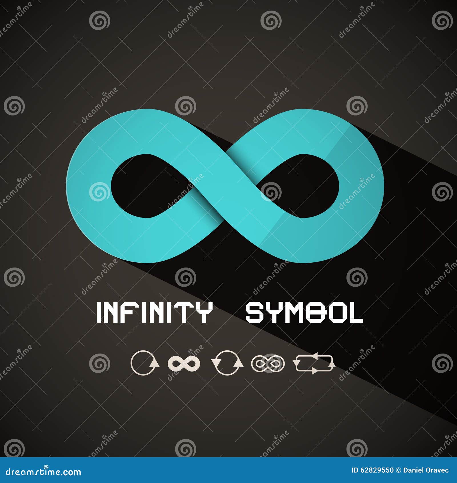 Infinity Symbol - Vector Blue Retro Endless Sign Stock Vector ...